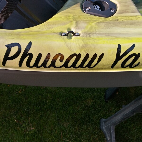 Kayak Vinyl Decal Custom Kayak Decals Kayak Name Decal Jet Ski Decal ...