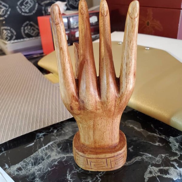Ring Display - Hand Jewelry Display, Wood Display, Ring Stand Holder ...