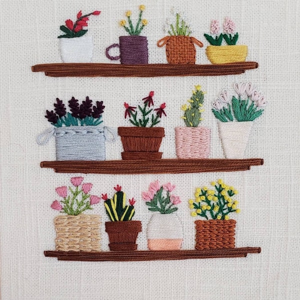 The Flower Shop Embroidery Pattern - Instant Digital Download - PDF ...