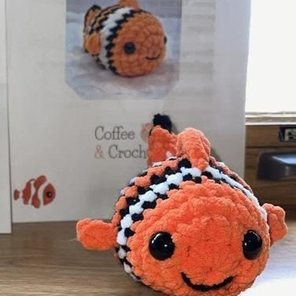 No Sew Clownfish Crochet Pattern Amigurumi Pattern Fish Pattern Crochet ...