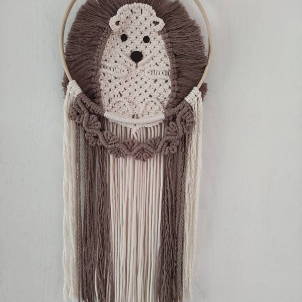 Tutorial PDF for Macrame Hedgehog Pattern| Step by Step Forest Animal Guide| DIY Autumn ...