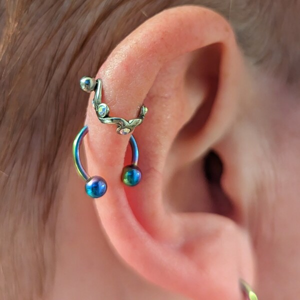 316L Surgical Steel Ear Cartilage Helix Tragus Stud Earring Ring ...