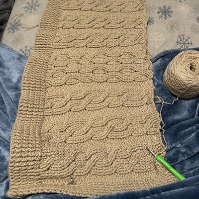 Colorful Cables Throw - Etsy