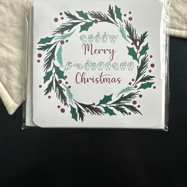 ASL Christmas Card / Sign Language Greeting Card / Sign Language ...