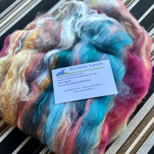 CRAB NEBULA - Luxury Art Batts to Spin and Felt, Felting Fiber ...