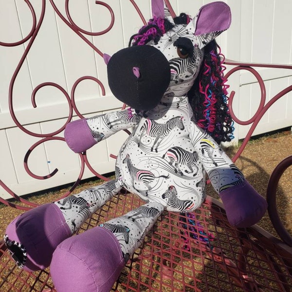 Plush Horse Doll Sewing Pattern: Rustic Horseshoe's Original Nutty Nag ...