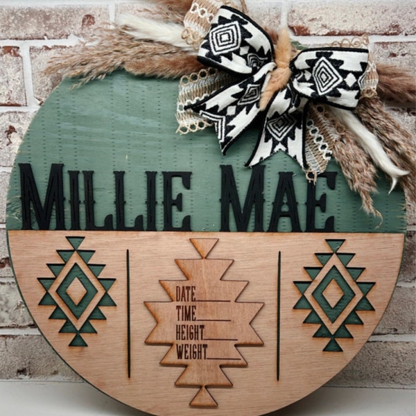 Western Front Door Decor | Western Wreath | Aztec | Steer | Western ...