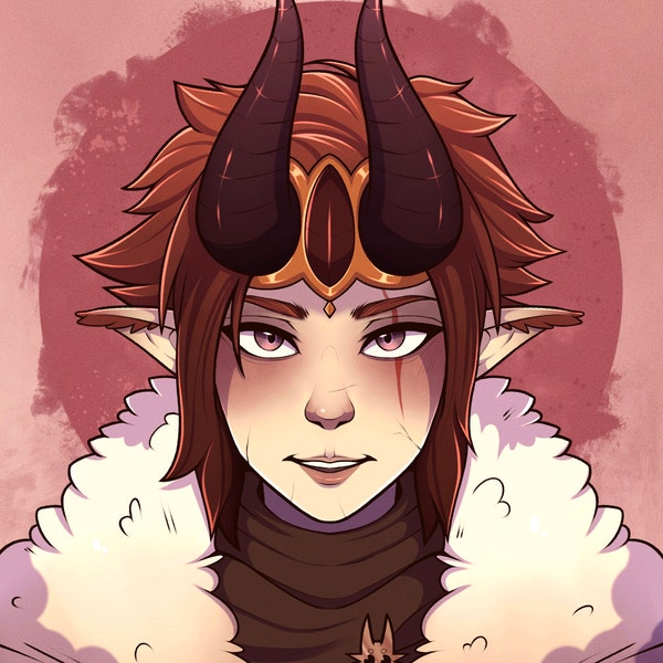 Anime Character Art Commission / Custom OC Fantasy Headshot / Detailed ...