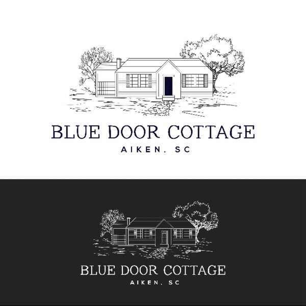 Custom Hand Drawn House Logo |custom Logo Design | Cottage Logo | Farm ...