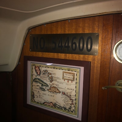 Coast Guard Documentation Placard, Vessel Official Number - Etsy