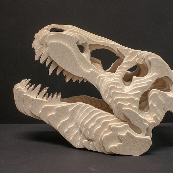 C58-dino Skull - Scroll Saw Pattern (pdf, Dxf, Svg, Eps) - Etsy