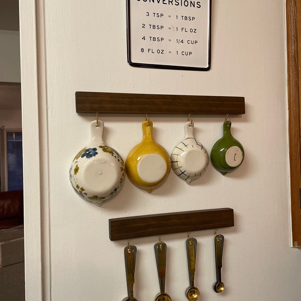 Measuring Cup and Spoon Holder Set, Organizer, Kitchen Storage, Hanger ...