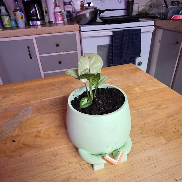 Reading Plant Pot Reading Book Lover Gift for Her Cozy Plant Pot Happy ...