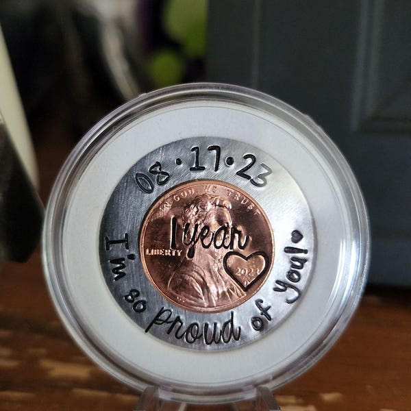 Personalized Sobriety Coin and Case, Sobriety Gift, AA Recovery Gift ...