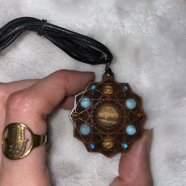 Metatron's Cube LED Table Light - Crystal / Sphere Stand - Layered ...