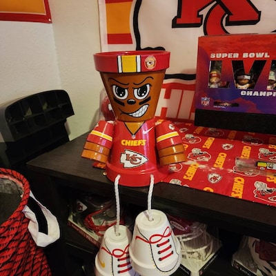 Clay Pot FOOTBALL TEAM PLAYER, Customized Clay Pots, Hand Painted Terra ...