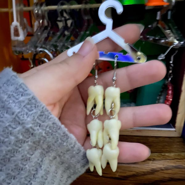 Gothic Teeth Choker, Human Tooth Necklace, Handmade Molars, Oddities ...