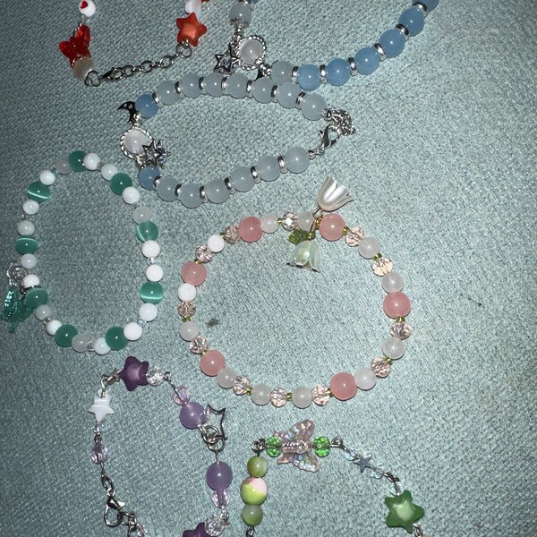 Pearly Blossom Matching Keychains | Friendship Keychains | Colorful ...