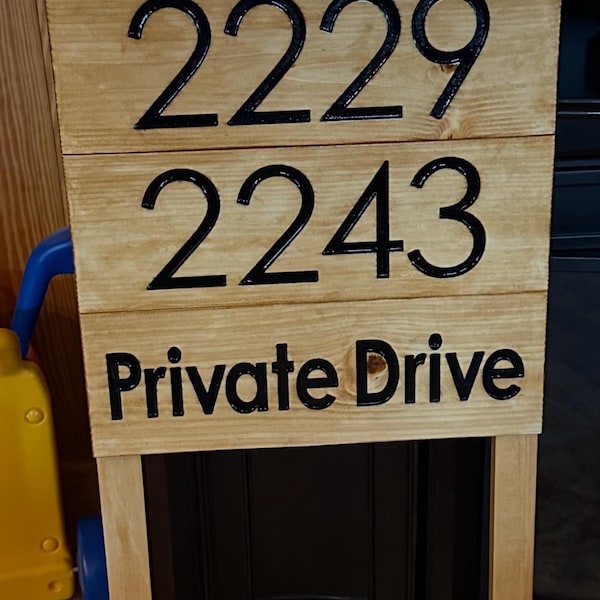 Multiple Address Stake Engraved | Shared Driveway Personalized Sign ...