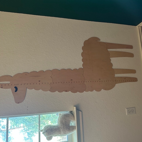 Llama Kids Growth Chart, Wooden Height Chart, Llama Nursery Wall Decor ...