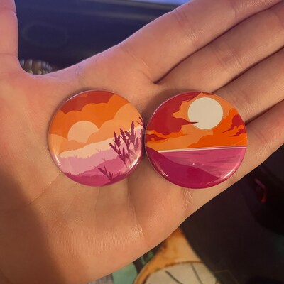 Subtle Pansexual Pride 1.5 Metal Pinback Buttons Pan Flag Colors Subtle ...