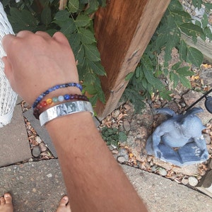 TREE Bracelet Cuff, Forest Tree Jewelry, Hand Stamped Cuff, Stacking ...