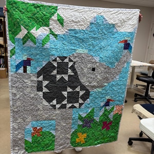 Eli the Elephant DIGITAL Quilt Pattern - Etsy
