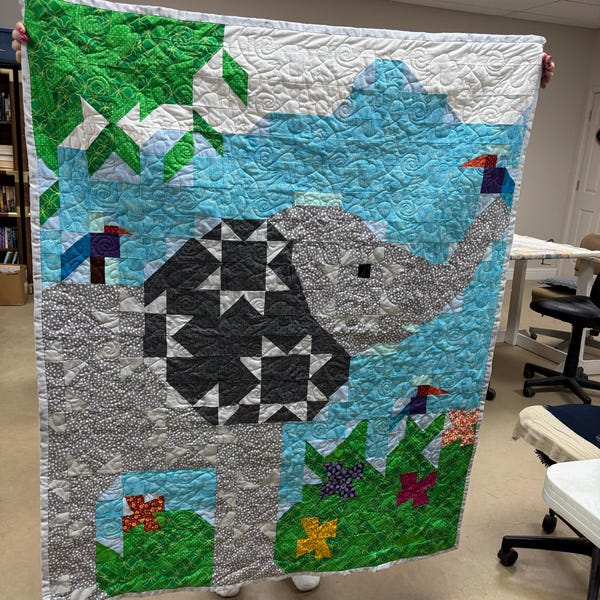 Eli the Elephant DIGITAL Quilt Pattern - Etsy