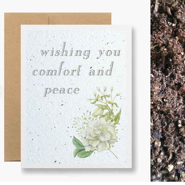 Plantable Greeting Card - "happy Birthday (floral Sketch)" - Seed ...