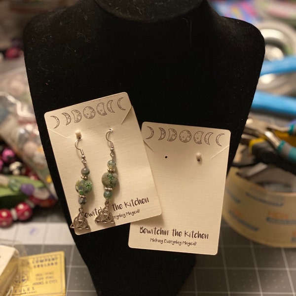 Custom Display Cards Phases of the Moon | Earring Cards Necklace Tags ...