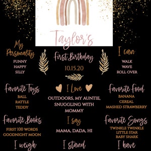 EDITABLE Rainbow Boho Circle Sticker Label Round Tag - Etsy