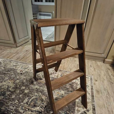 Step Ladder, Handmade Ladder, Kitchen Stool, 3 Steps Stool, Library ...