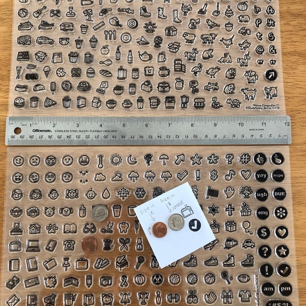 Planner Stamps, Planner Label Stamps, Planner Half Box, Full Box ...