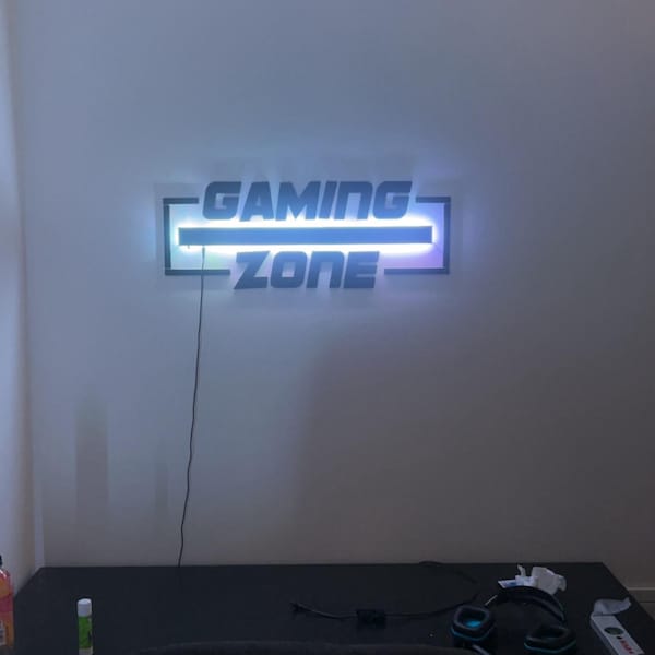 Gaming Zone Neon Led Wall Panel Decor,gaming Zone Led Decor,gamer Room ...