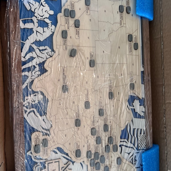 Custom Baseball Stadium Travel Map Tracker, Ballpark Travel Map, MLB ...