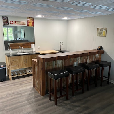 Custom Stained Rustic Bar - Etsy