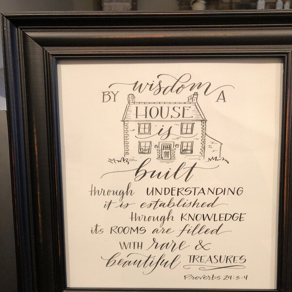 Psalm 46:10 Hand-lettered Scripture Print Bella Scriptura Collection ...