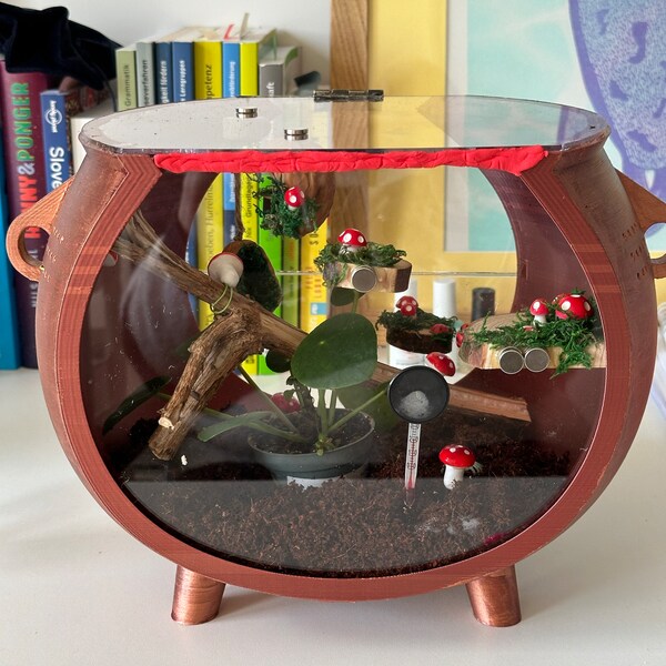 Jumping Spider Enclosure. Small Cauldron Acrylic Glass Enclosure for ...