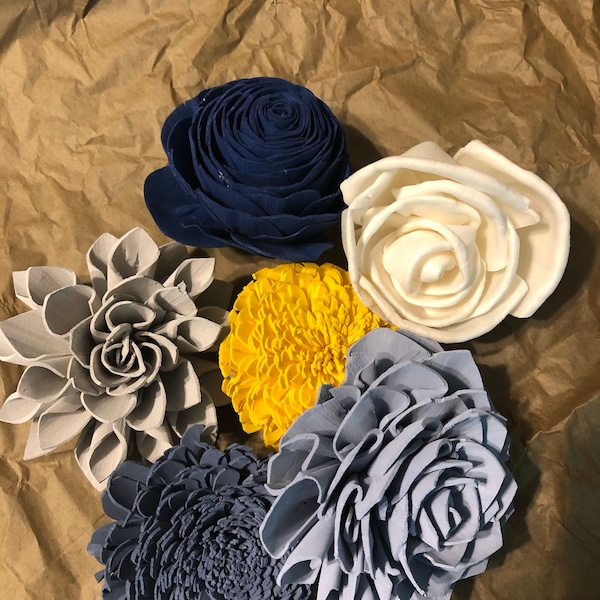 Wood Flowers Color Samples / Wedding Bridal Bouquet - Etsy