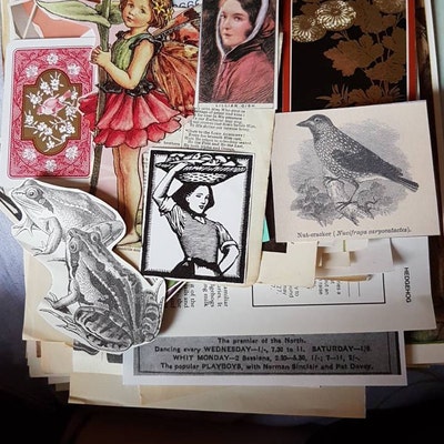 Vintage Paper Ephemera Pack. 75 Piece Mixed Paper Ephemera for ...