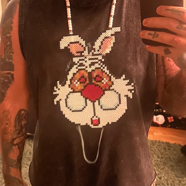 Shrek on T-rex Rave Perler Necklace | Shrek Rave Perler | Rave Perler ...