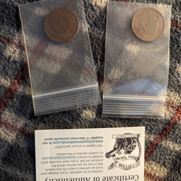 Japanese Samurai/shogun Era Mon Coin Set From 1400 -1860. 5 Authentic ...