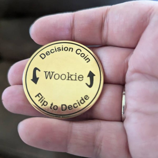 Decision Coin Custom Engraved Brass Coin Couples Flip Coin Gifts for ...