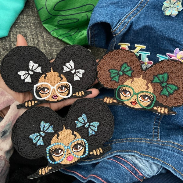 Melanin 6 Piece Bundle Embroidery Patch Set. Sew on Melanin Patch ...