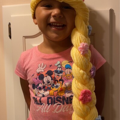 Rapunzel Hat, Crochet Tangled Hat, Disney Princess Hat, Yarn Wig - Etsy
