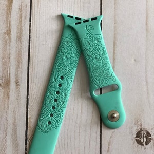 DIGITAL DOWNLOAD Hand-drawn Flower Paisley Watchband File, Svg, Watch ...