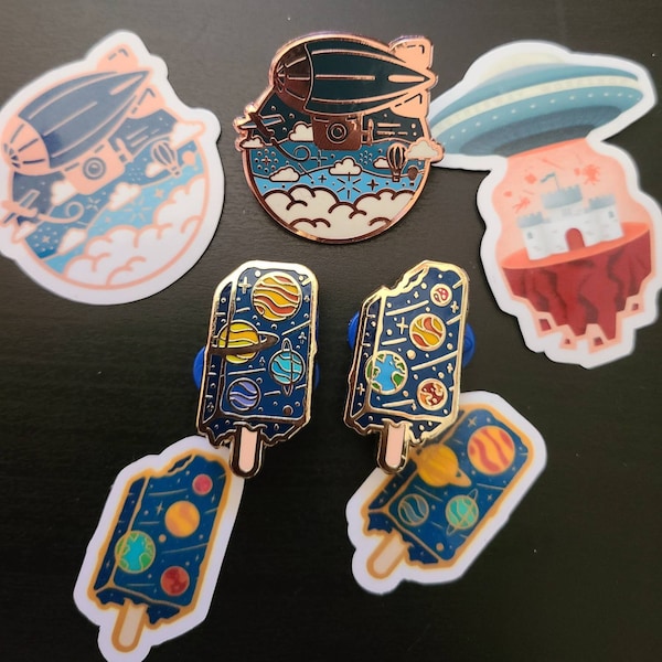 Planet Popsicles - Enamel Pin Set - Etsy