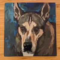 Retrato de perro personalizado, retrato de mascota, pintura al óleo ...