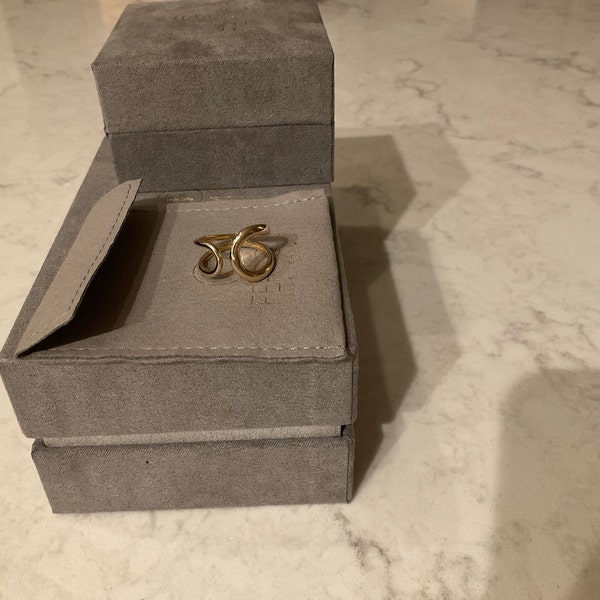 Statement Gold Ring, 14k Solid Gold Unique Design Bold Gold Ring for ...