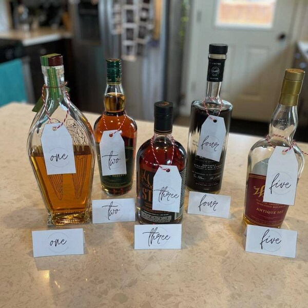 Whiskey or Bourbon Tasting Party Kit With Note Sheet, Tags and Flavor ...